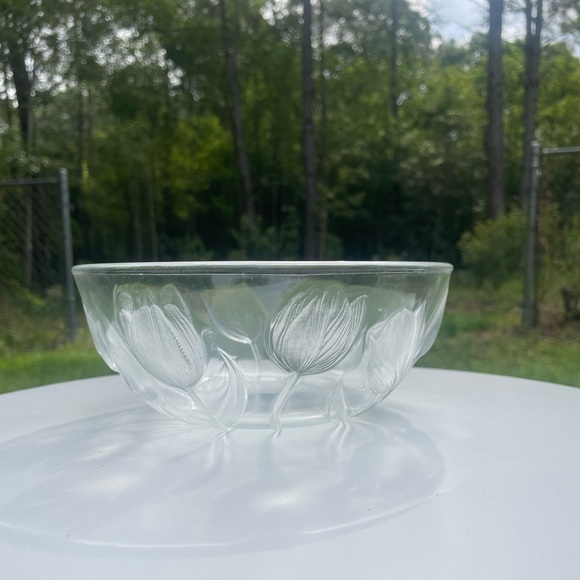 Teleflora | Kitchen | Vintage Teleflora 7 X 3 Embossed Tulip Crystal ...